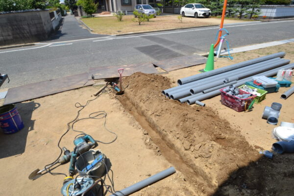 給排水とガス工事 - 岡山のログハウス 株式会社スケッチ